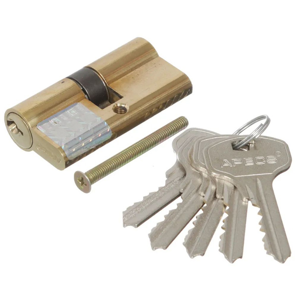 Цилиндровый механизм 60мм Apecs, SC-M60-Z-G золото, 5 ключей, латунь купить по низкой цене с ...