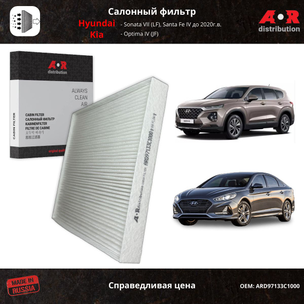 Фильтр салонный Hyundai Sonata VII (LF), Santa Fe IV 2018-2020 / OEM ...