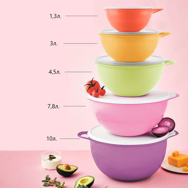 Контейнер пищевой Tupperware, объем 1300 мл, 3000 мл - купить по выгодной цене в интернет ...