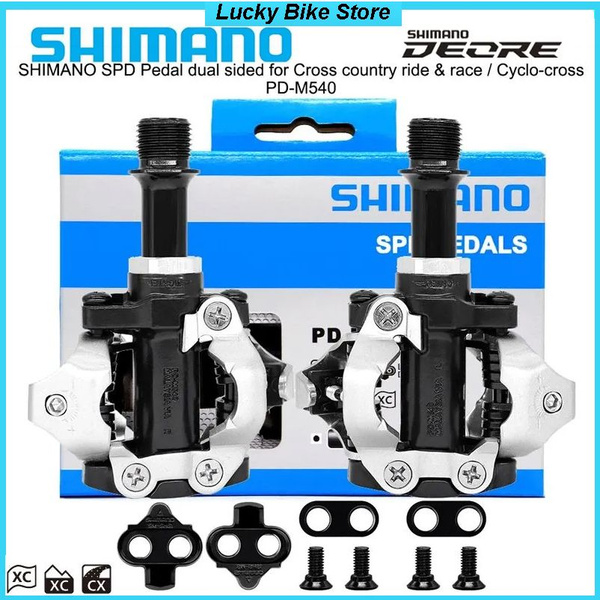 Педали велосипедные SHIMANO PD-M540, SPD Pedals с шипами, черные, 1 ...