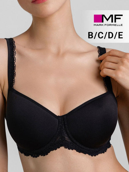 Бюстгальтер Женский Mark Formelle на косточках, спейсер, размер 75C черный Полиамид Вечерний ...