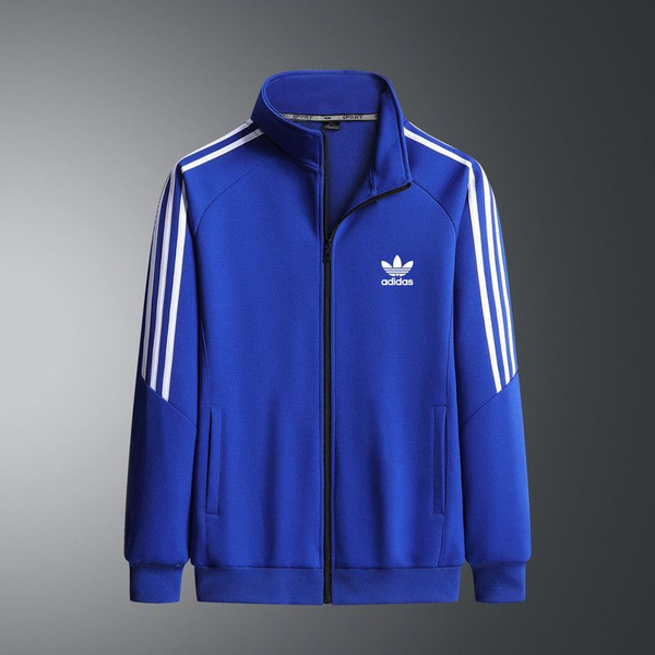 Олимпийка Мужской adidas Originals Спортивный ярко-синий Молния ...