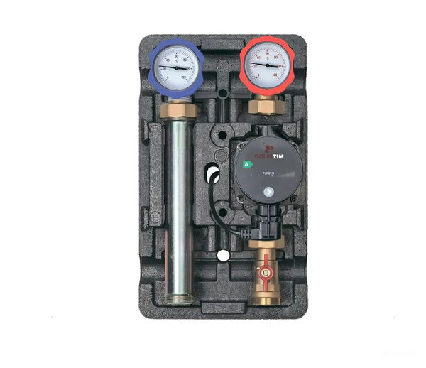 Насосная группа быстрого монтажа прямого контура 1 1/2" * 1" (без насоса) TIM, ZEISSLER, NG-UK ...