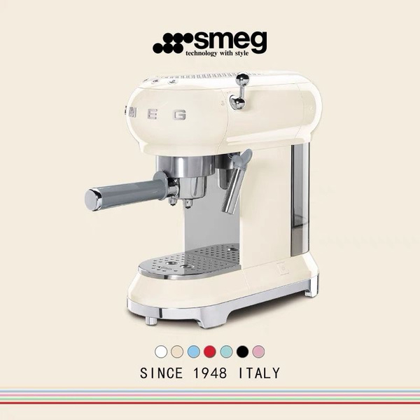 Smeg Кофеварка рожковая ECF01, кремовый купить на OZON по низкой цене ...