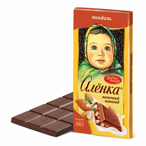 Шоколад Аленка молочный с миндалем 90 г - купить с доставкой по ...