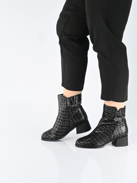 Ботильоны Женский Ascalini черный, размер 40 Демисезон 9 Стандартный средний (до 9 см) Россия ...