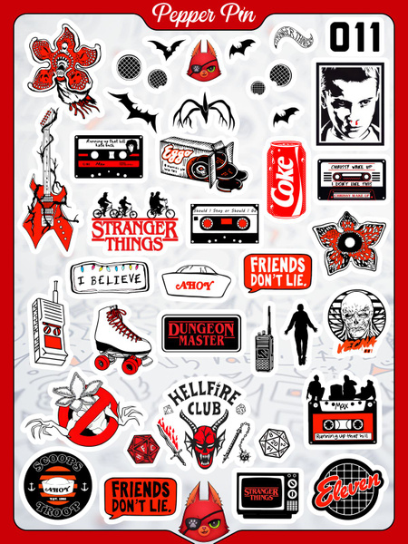 Стикеры и наклейки на телефон очень странные дела купить на Ozon по