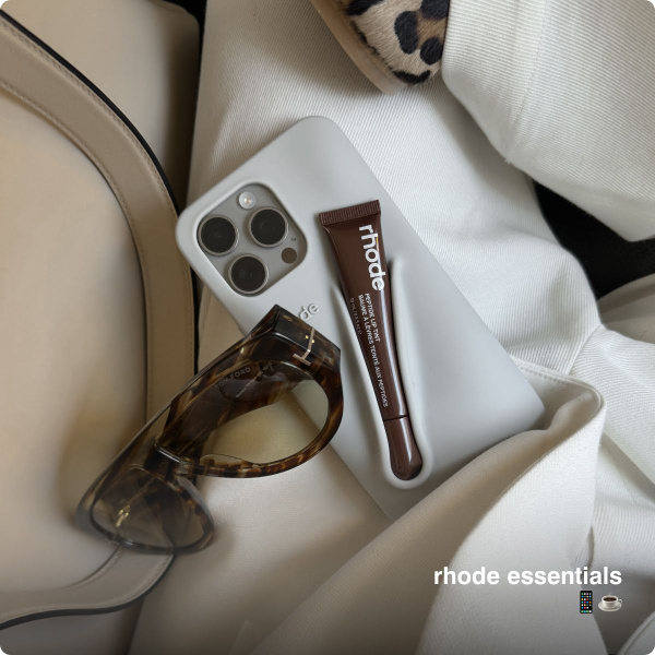 Чехол на iPhone 15 pro max rhode с блеском / Rhode lip case grey + tint ...