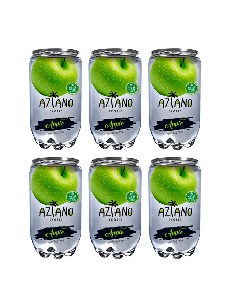 Газированный напиток Aziano Apple / Яблоко, 6 шт x 350 мл купить на ...