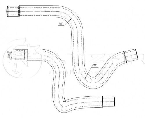Кмпл патрубков отоп. EPDM для а/м ВАЗ 2190-2192 Гранта (2шт.) (LPKh ...