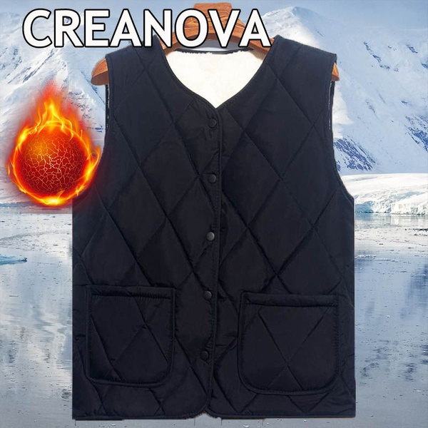 Жилет утепленный Женский CREANOVA черный, размер 56 Breathable Кнопки Китай Бег, Бадминтон ...