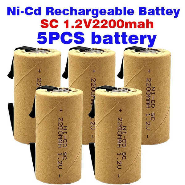 Отвертка SC батарея 1.2V 2200 mAh Sub - C никель - кадмиевый аккумулятор с Tab электрический ...