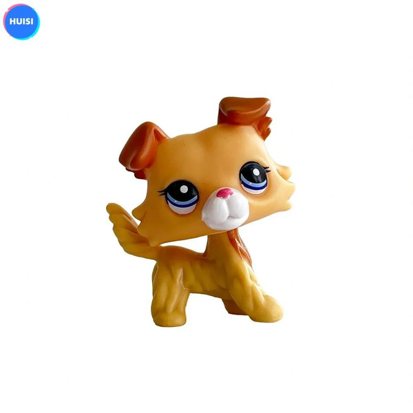 Littlest Pet Shop #2452 LPS игрушки ,У желтого щенка пара оранжевых ...