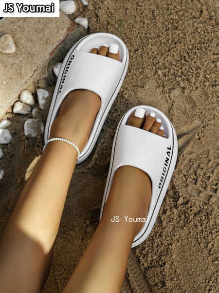 Шлепанцы Женский, размер 37, 38 EVA Толстая подошва Без каблука Лето купить c доставкой на OZON ...