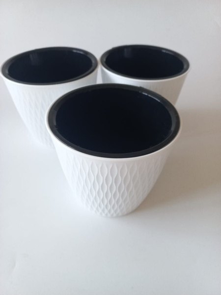 Elfplast Кашпо, 14.7 см х 16.5 см, 2.3 л, 3 шт купить на OZON по низкой цене (1785682236)