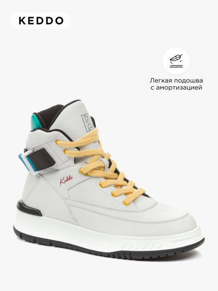 Кеды Женский Keddo Искусственная кожа, размер 41 6 Демисезон Шнурки, Молния Платформа ...