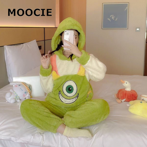 Кигуруми Женский MOOCIE, размер 46, 48 разноцветный Зима Карманы Лавсан, Корал-флис Без застежки ...