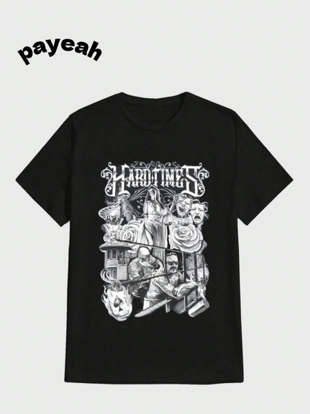 Футболка Мужской, Женский Payeah черный Короткий, размер 42, 44 Хлопок ...