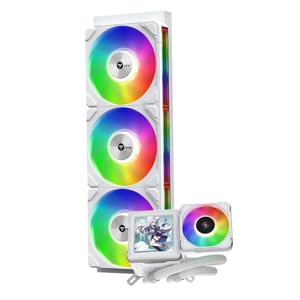 TIYOU T360 PRO ARGB Белый радиатор водяного охлаждения Поставляется с настраиваемым 2,73 ...