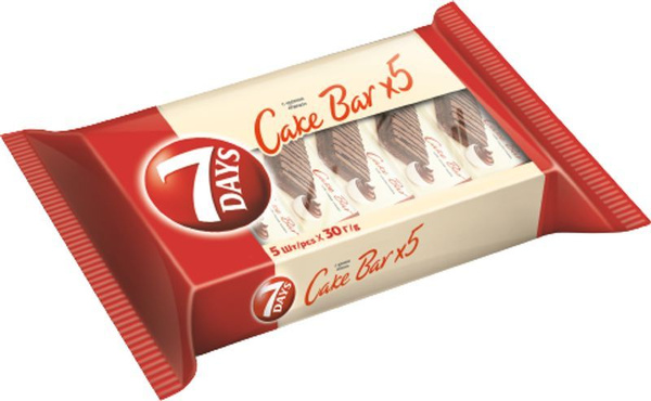 Пирожные 7 Days Cake Bar бисквитные с кремом какао 5х30г купить на OZON ...