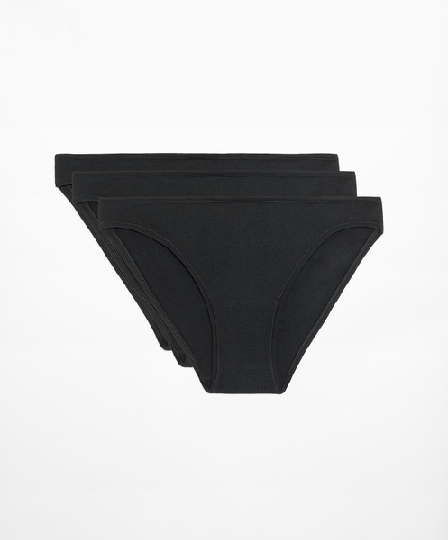 Комплект трусов Женский Oysho брифы Хлопок черный, размер 42, 44 купить c доставкой на OZON по ...