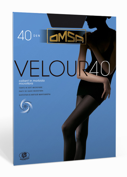 Колготки Женский Omsa, размер 4 черный Микрофибра, Полиамид 40 ден Италия На любой сезон ...