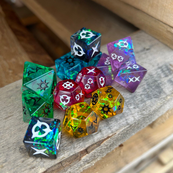 Дайсы, кубики ручной работы для Генезиса Genesys RolePlaying Dice Set ...