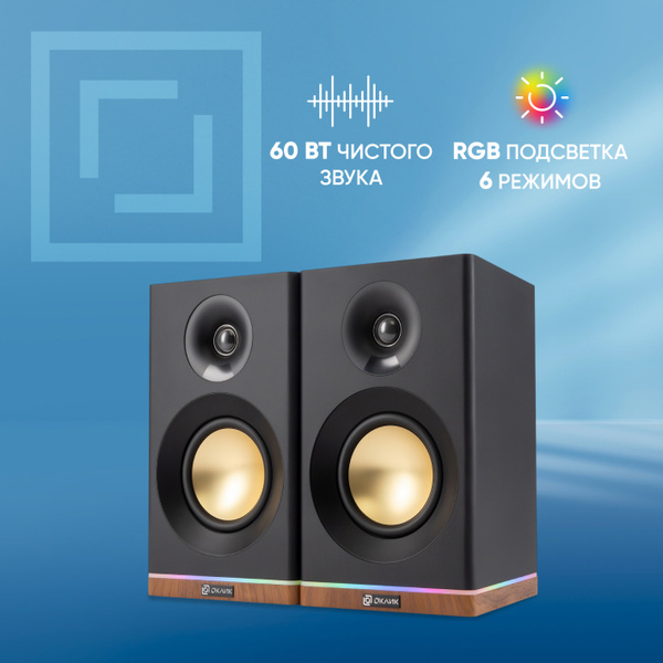 Колонки Оклик OK-605A 2.0 черный 60Вт BT купить на OZON по низкой цене (1763499591)