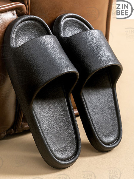 Тапочки Мужской, Женский ZinBee, размер 42, 43 черный Кисточки Закрытый нос Китай На любой сезон ...