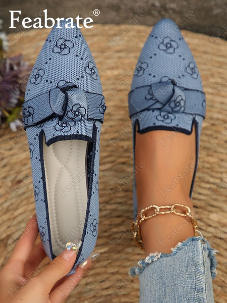 Балетки Женский KERNA Текстиль, размер 37 R (средняя) с острым носом Закрытый нос, Тонкая ...