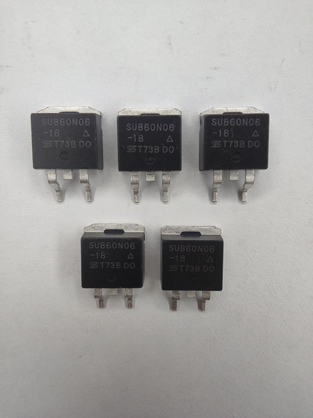 5шт. SUB60N06-18 (60N06) транзистор MOSFET, N-канальный, 60В, 60А ...