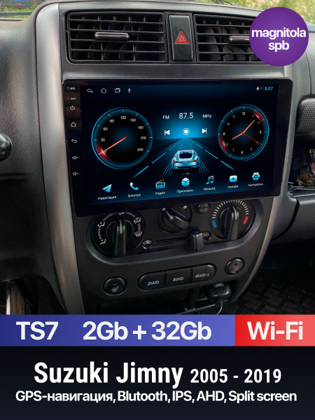 Штатная магнитола TS7 2+32GB I Suzuki Jimny 2005 - 2019, Сузуки Джимни I Магнитола Android 10 I ...