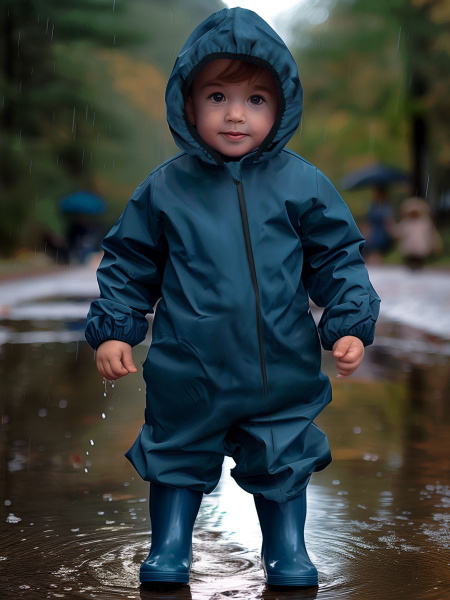 Комбинезон-дождевик Девочки, Мальчики Сонный Гномик Капюшон синий ...