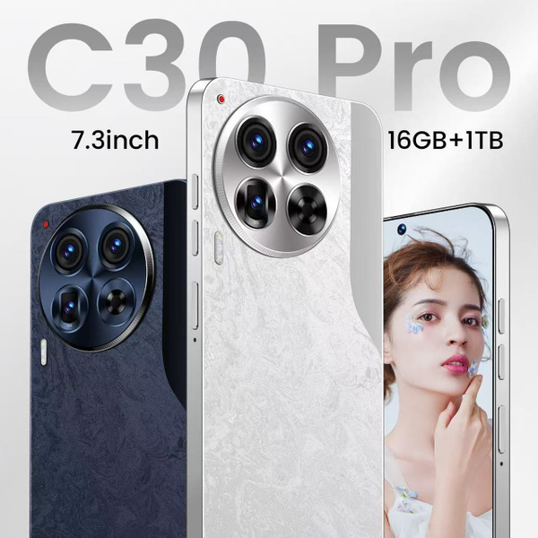 Смартфон C30 pro 1 ТБ 16 ГБ Белый OLED/AMOLED 2 SIM купить c доставкой на OZON по низкой цене ...