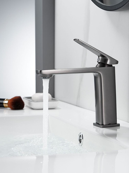 Смеситель для раковины Shevanik S8901T-1, оружейная сталь купить на OZON по низкой цене (1781130375)