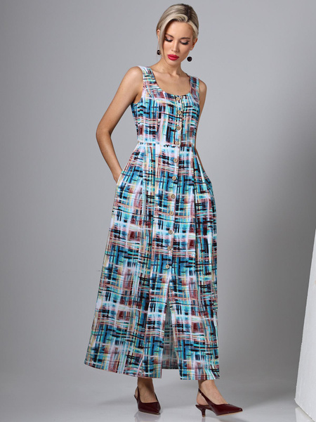 Платье Женский DStrend разноцветный Повседневный Вискоза, размер 50 купить c доставкой на OZON ...