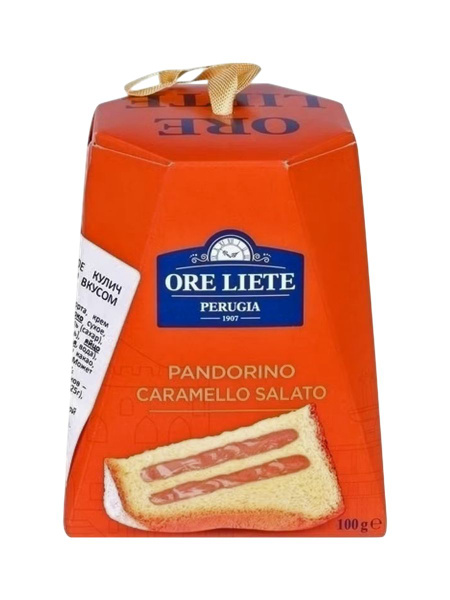 Кулич Ore Liete Панеттоне с кремом со вкусом соленой карамели, 100 гр ...