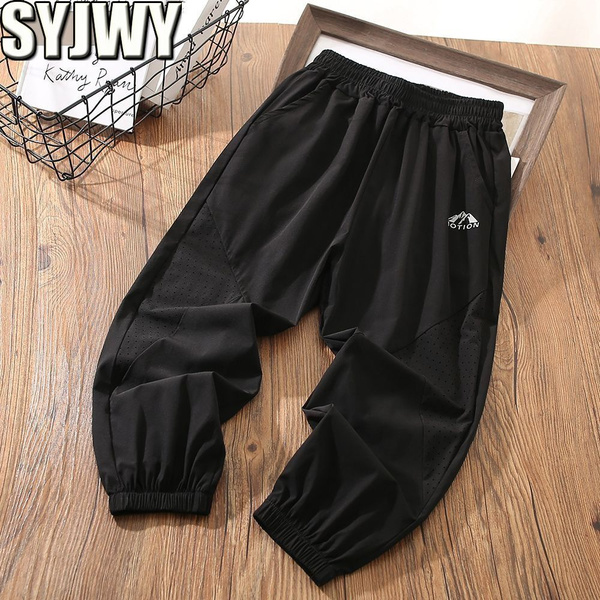 Брюки Мальчики SYJWY черный Политекс Повседневный, размер 150 Лето Карманы Китай купить c ...