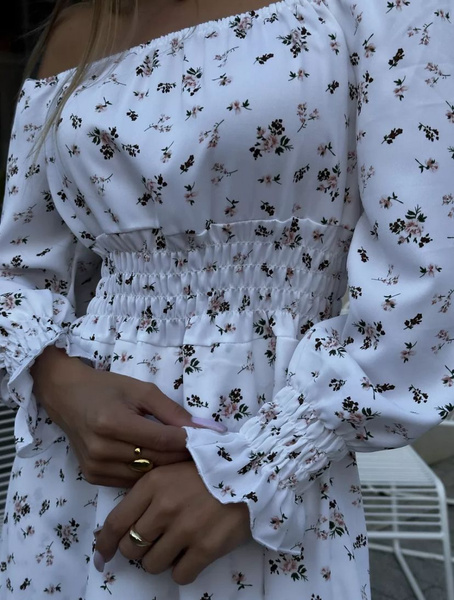 Сарафан Женский Mil.Story белый, черный прямое Повседневный Средний ...