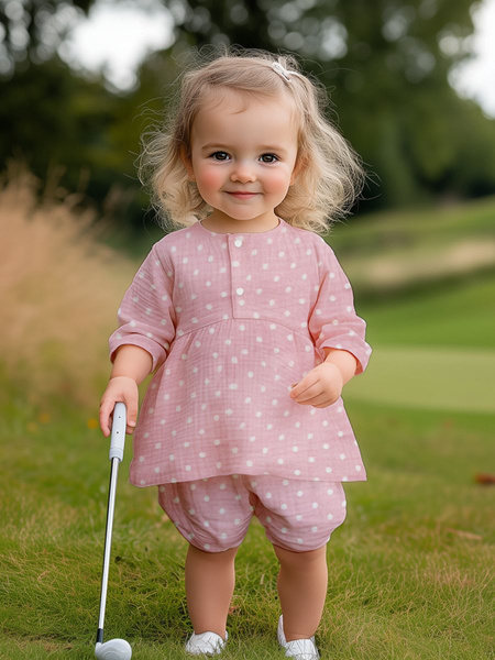 Комплект одежды Девочки Сонный Гномик Пляжный с шортами розовый, размер ...