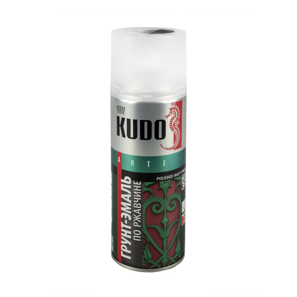 KUDO Аэрозольная краска Быстросохнущая, Алкидная, Матовое покрытие, 0. ...