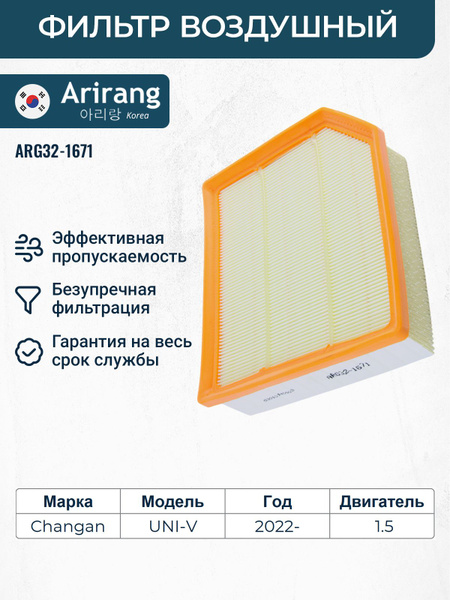 Фильтр воздушный Changan CS75 Plus, UNI-V / OEM S3010140903 купить на ...