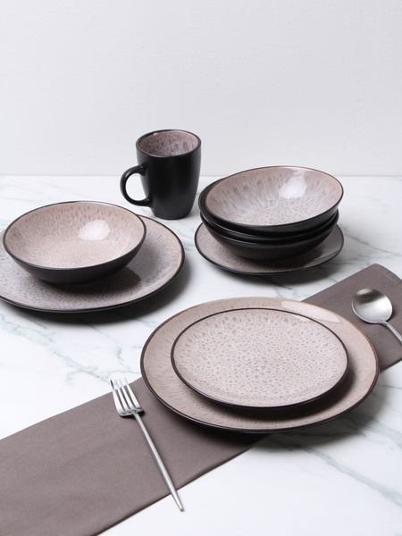 Daniks Сервиз столовый из керамики на 4 персоны ,16 предметов Глэнс купить на OZON по низкой ...