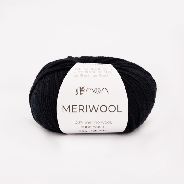Пряжа для вязания Orion Yarn Meriwool (1099 Black) 8 мотков по 50 г/125 ...