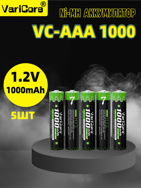Аккумуляторная Ni-MH батарея VariCore VC-AAA 1000, 1.2V, 1000 мАч ...