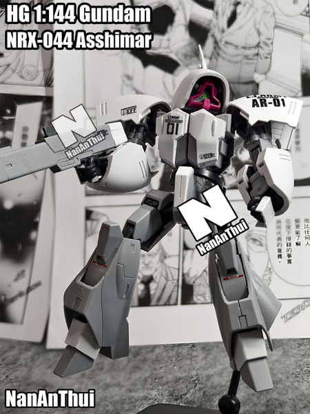 Сборная Игрушечная фигурка модель HG 1:144 Gundam NRX-044 Asshimar,Высококачественная модель ...