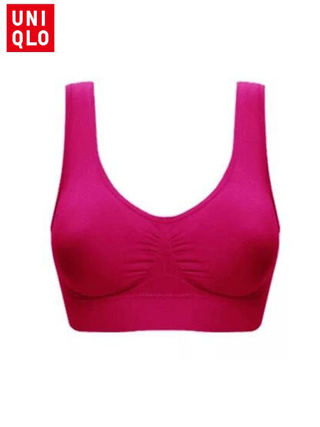 Бюстгальтер Женский Uniqlo бюстье, размер 80A, 80B белый Поролон Спортивный Китай Без застежки ...