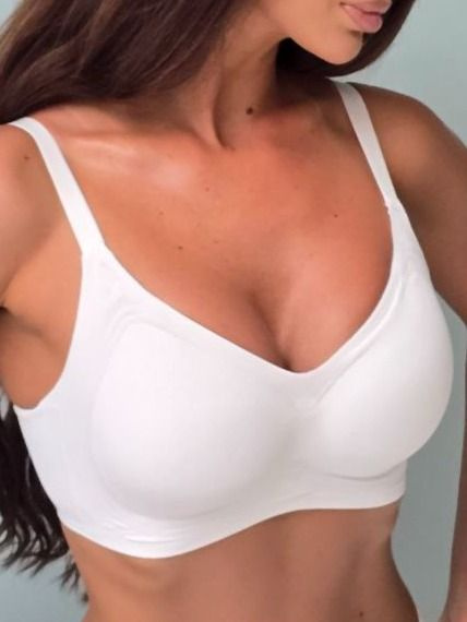 Бюстгальтер Женский WoMageks без косточек, бесшовный, размер 95B, 95C белый, белый матовый ...