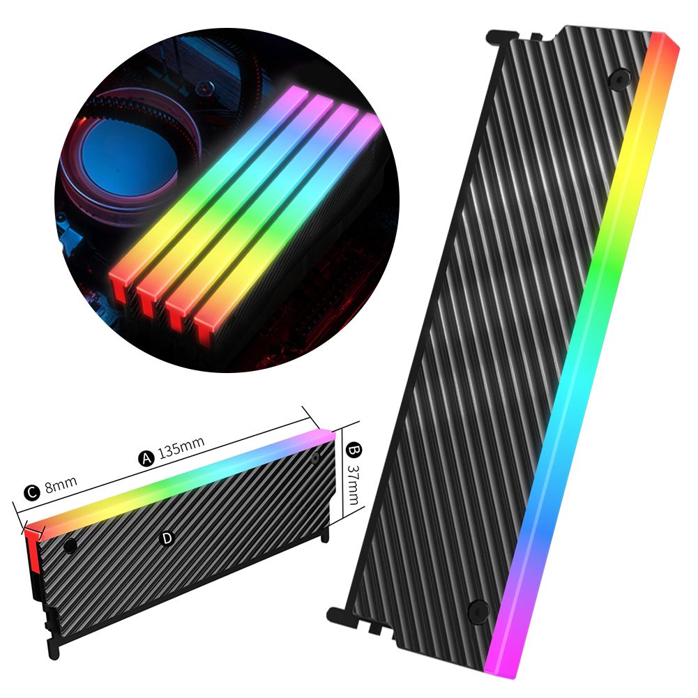 Радиатор оперативной памяти 5v 3pin Argb для Ddr2 Ddr3 Ddr4 Ddr5 7561