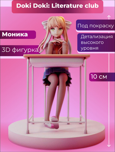 5 отзыв на Коллекционная фигурка Моника 100мм / Doki Doki Literature ...